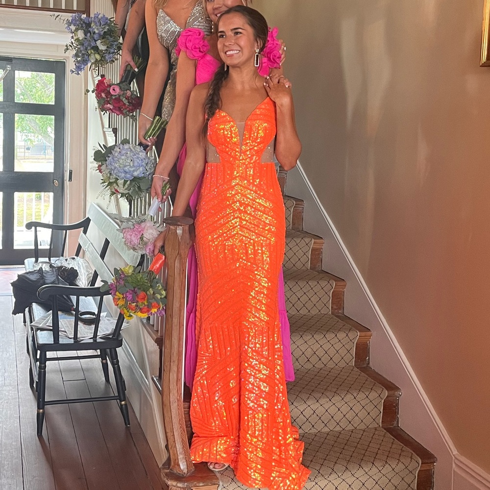 All The Rage Exclusive Orange Prom Dress! - Gem